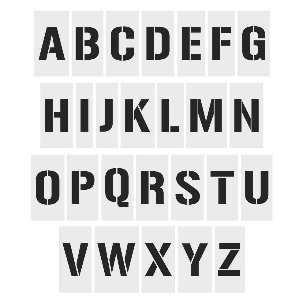 Alphabet Set Stencil Stencils Australia
