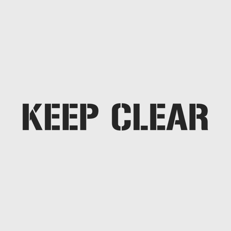 Keep Clear Stencil - Stencils Australia