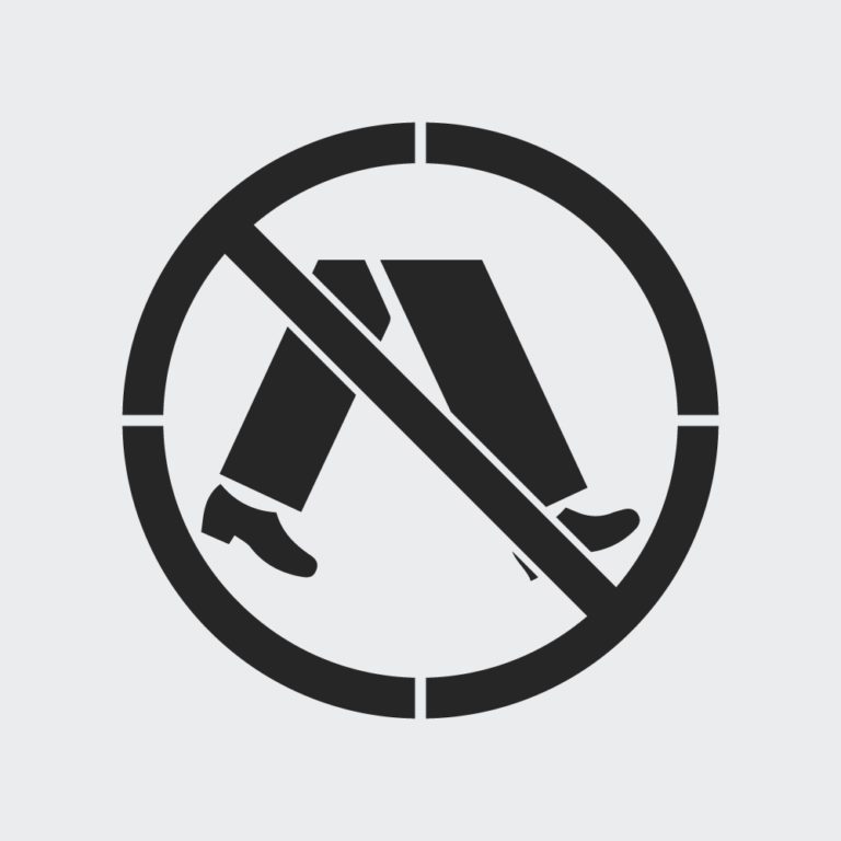 No Crossing Stencil - Stencils Australia
