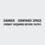 Danger Confined Space Stencil - Stencils Australia
