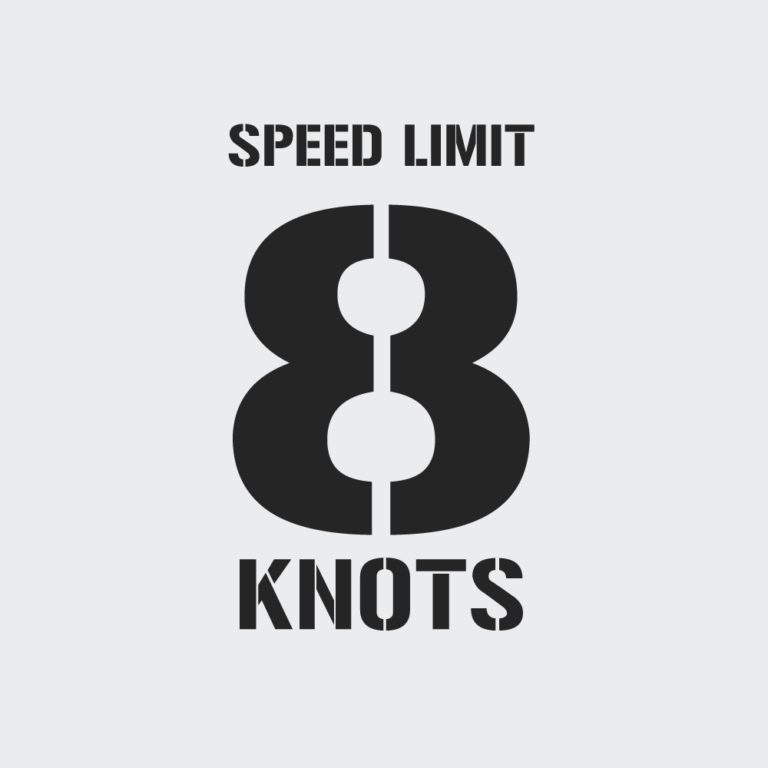 Speed Limit 8 Knots Stencil - Stencils Australia