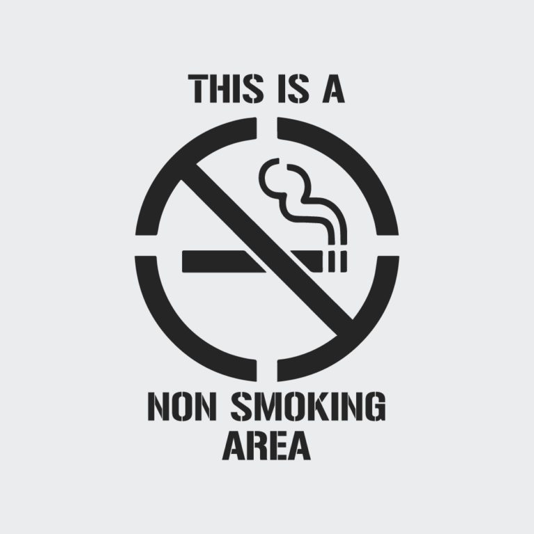 Non Smoking Area Symbol Stencil - Stencils Australia