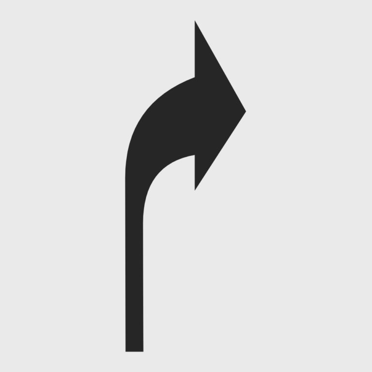 Turn Arrow Stencil (Left or Right) | Stencils Australia