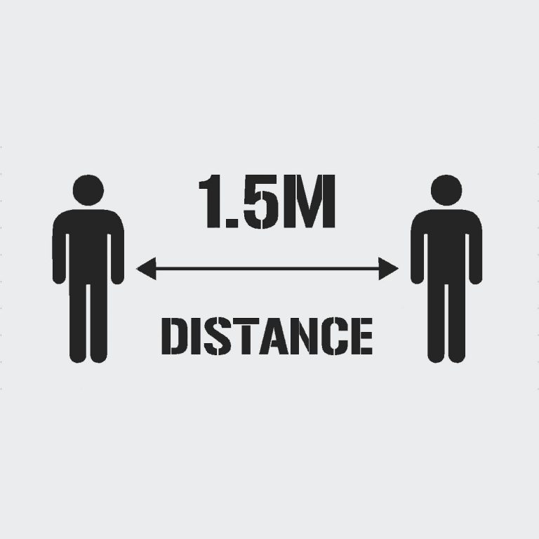 COVID 1.5m Social Distance Stencil - Stencils Australia